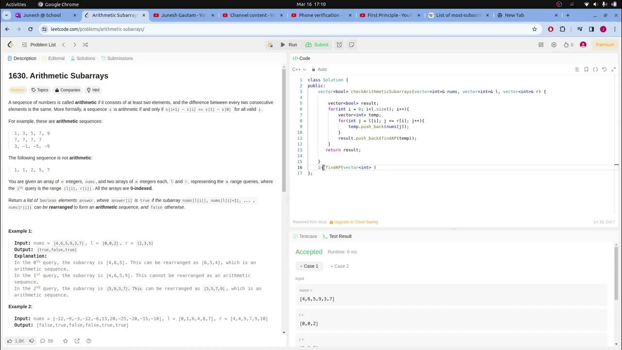leetcode 1630 - YouTube