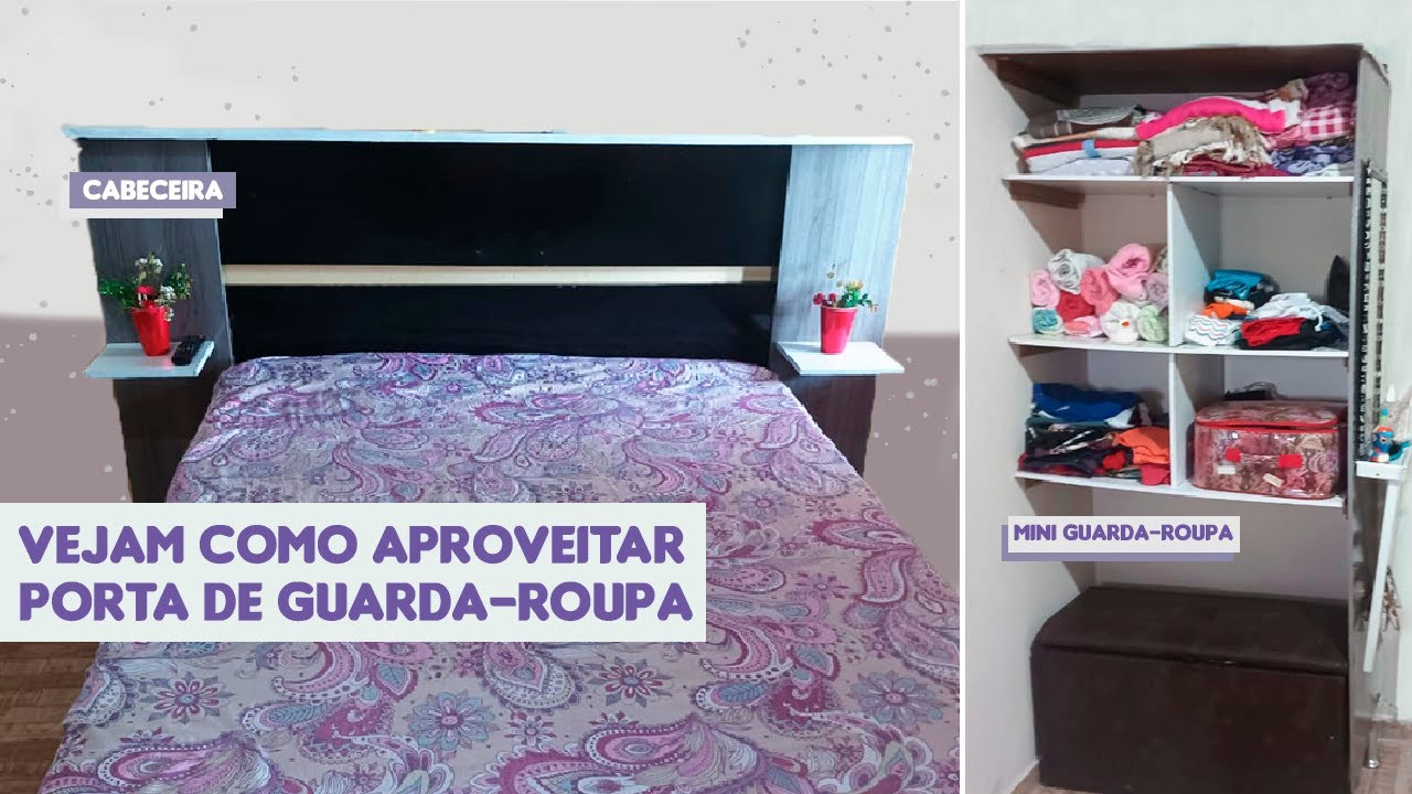 FAÇA VOCÊ MESMO! UMA CABECEIRA E MINI GUARDA-ROUPA COM PORTAS DE GUARDA ...