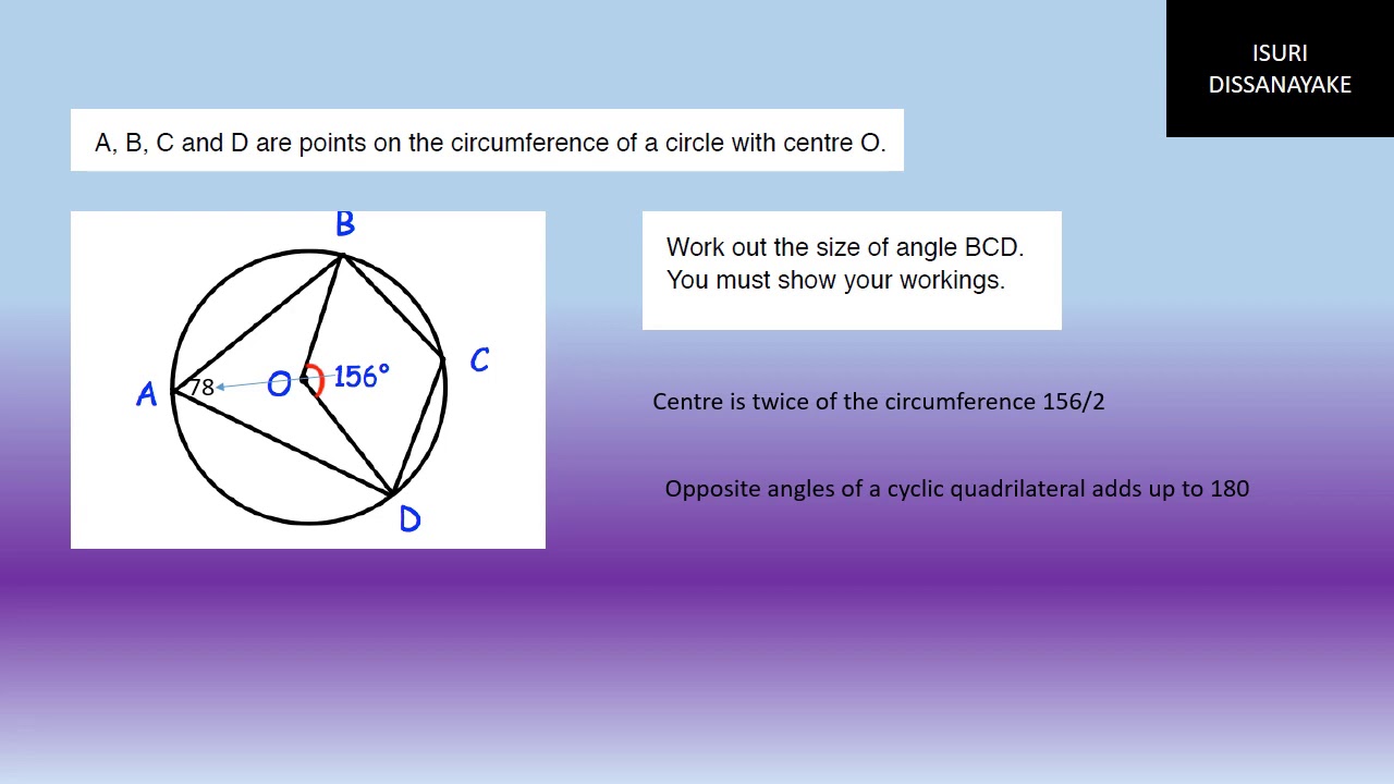 Circle Theorem 4 YouTube Circle Theorem 4 YouTube