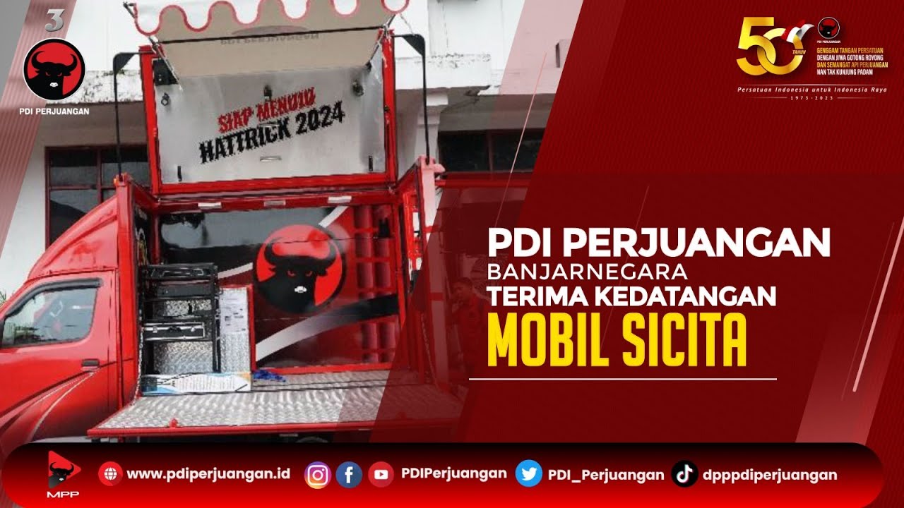 PDI Perjuangan Banjarnegara Terima Kedatangan Mobil Sicita - YouTube