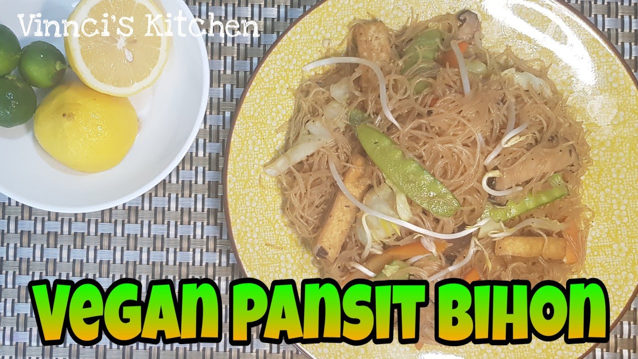 Vegan Pansit Bihon: Vegetarian Stir Fry Rice Noodles Recipe - YouTube