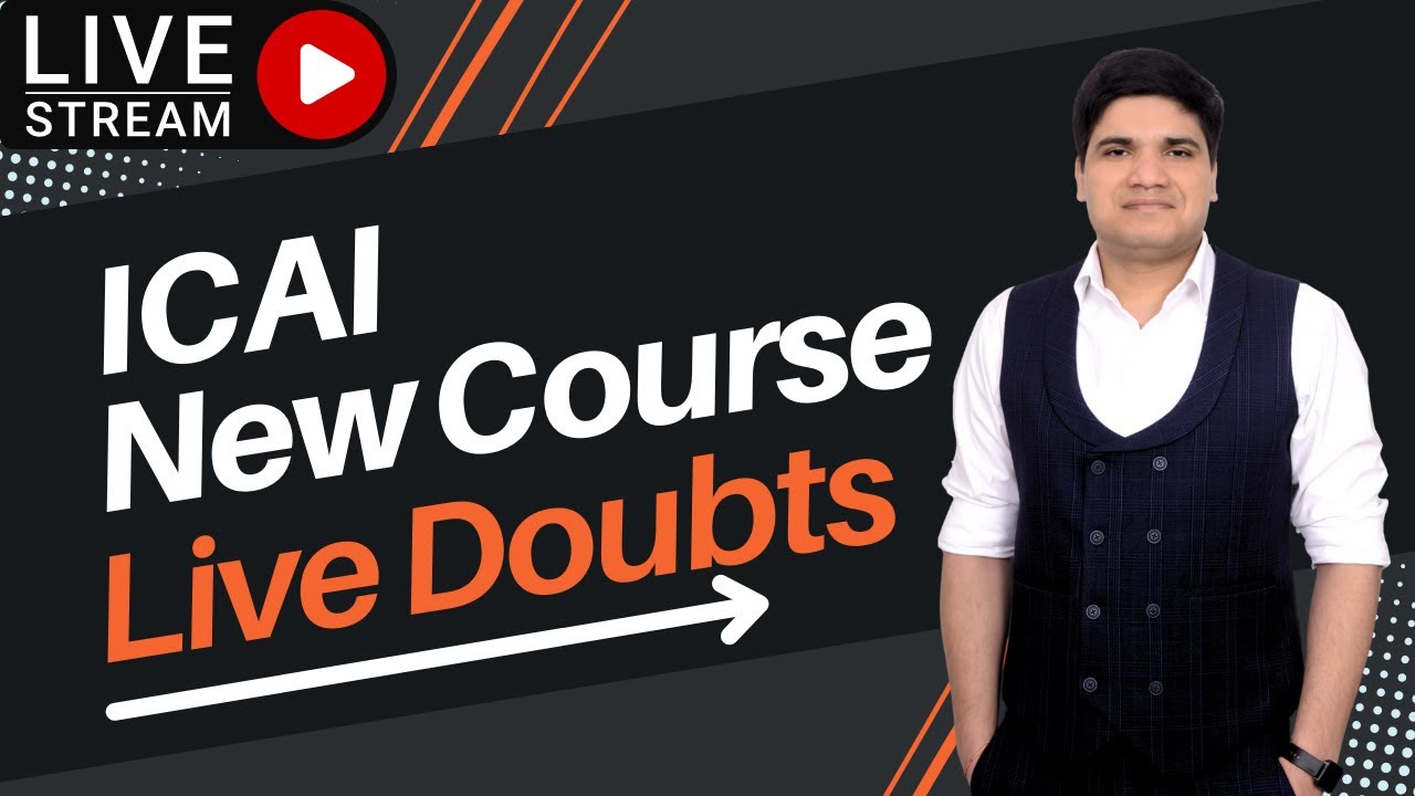 ICAI New Course FAQ's Live Doubts|| 2nd July 2023 @theRavindraOjha ...