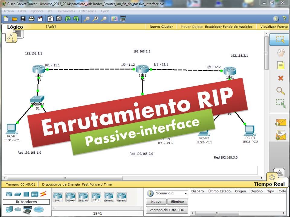 Enrutamiento RIP y comando "passive-interface" - YouTube