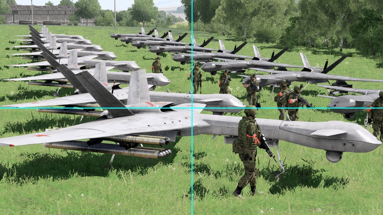 Russian Tactical Drone Hidden Among Bushes Neutralized By Missile - YouTube