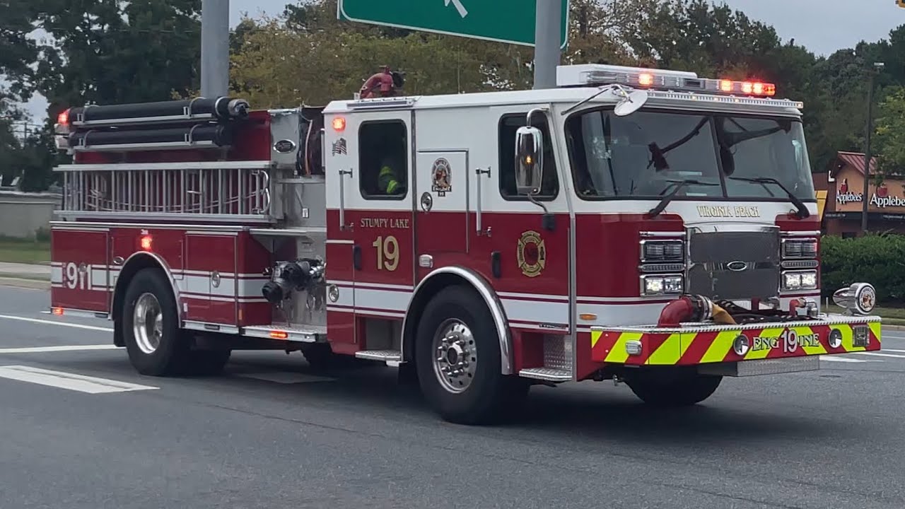 *NEW* Virginia Beach Fire Department Engine 19 Responding To A Call ...