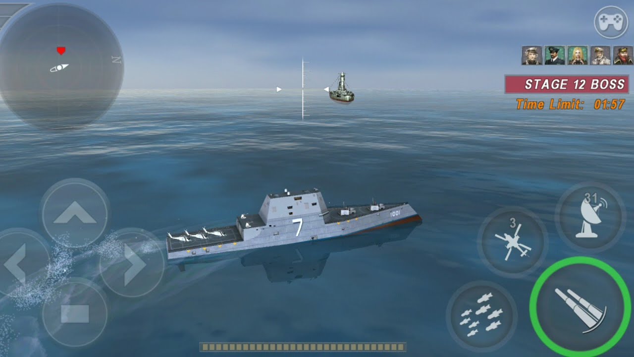 Warship Battle: ZUMWALT WING in Boss Attack (gameplay). - YouTube