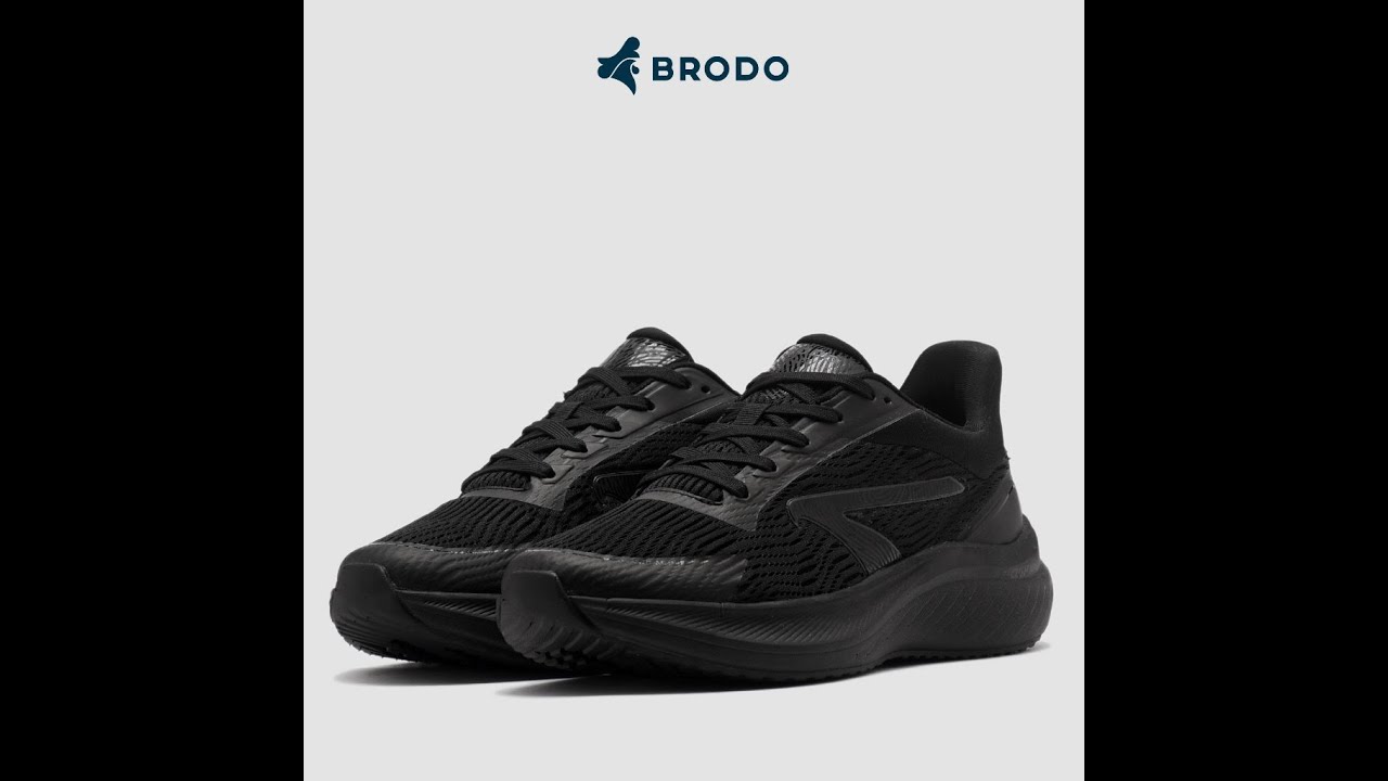 Sepatu Lari Pria Original Brodo Active Inizio Midnight Black ...