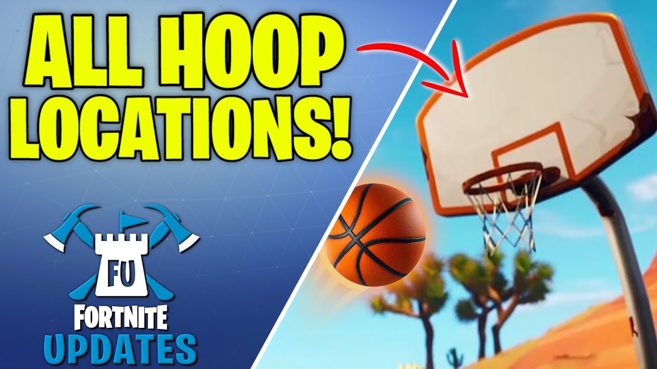 Score a basket on different hoops - ALL Fortnite Hoop Locations! - YouTube