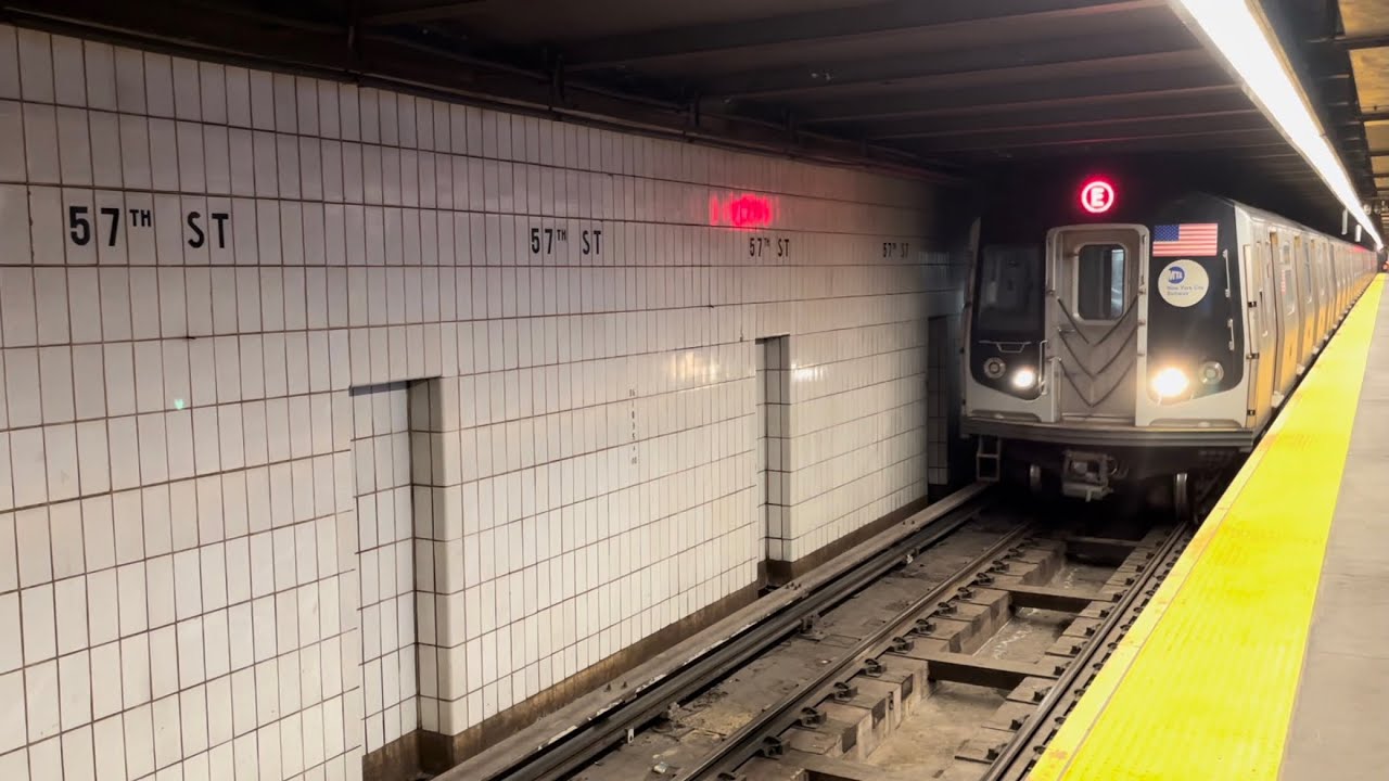 MTA IND 63rd Street Line Special: R160 (E) (F) Trains At 57th Street ...