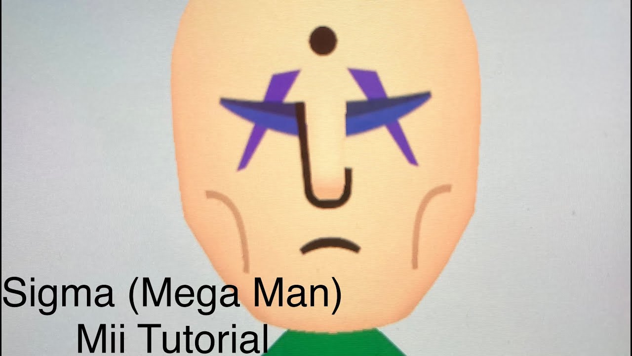 Sigma (Mega Man) Mii Tutorial - YouTube