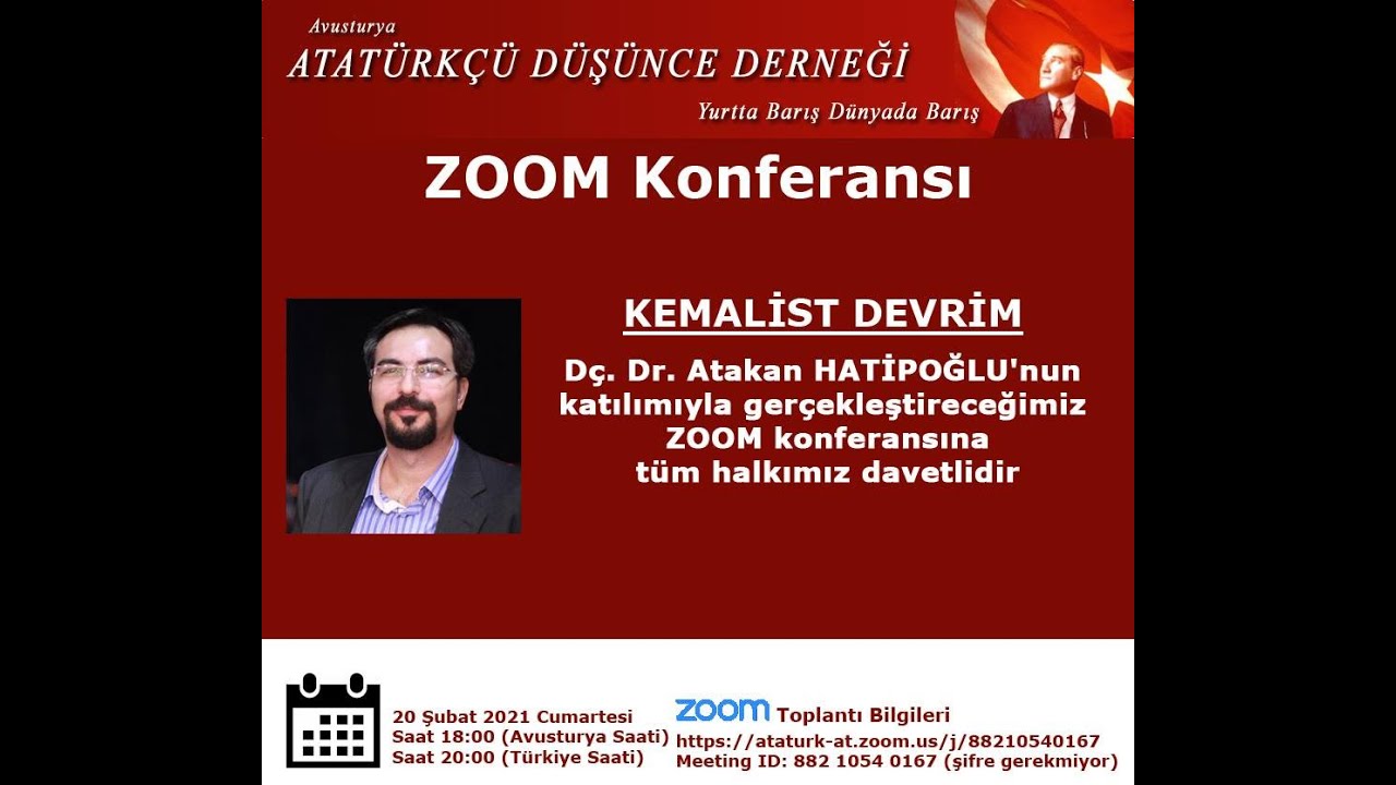 Avusturya ADD - Atakan HATİPOĞLU Kemalist Devrim 20 Şubat 2021 - YouTube