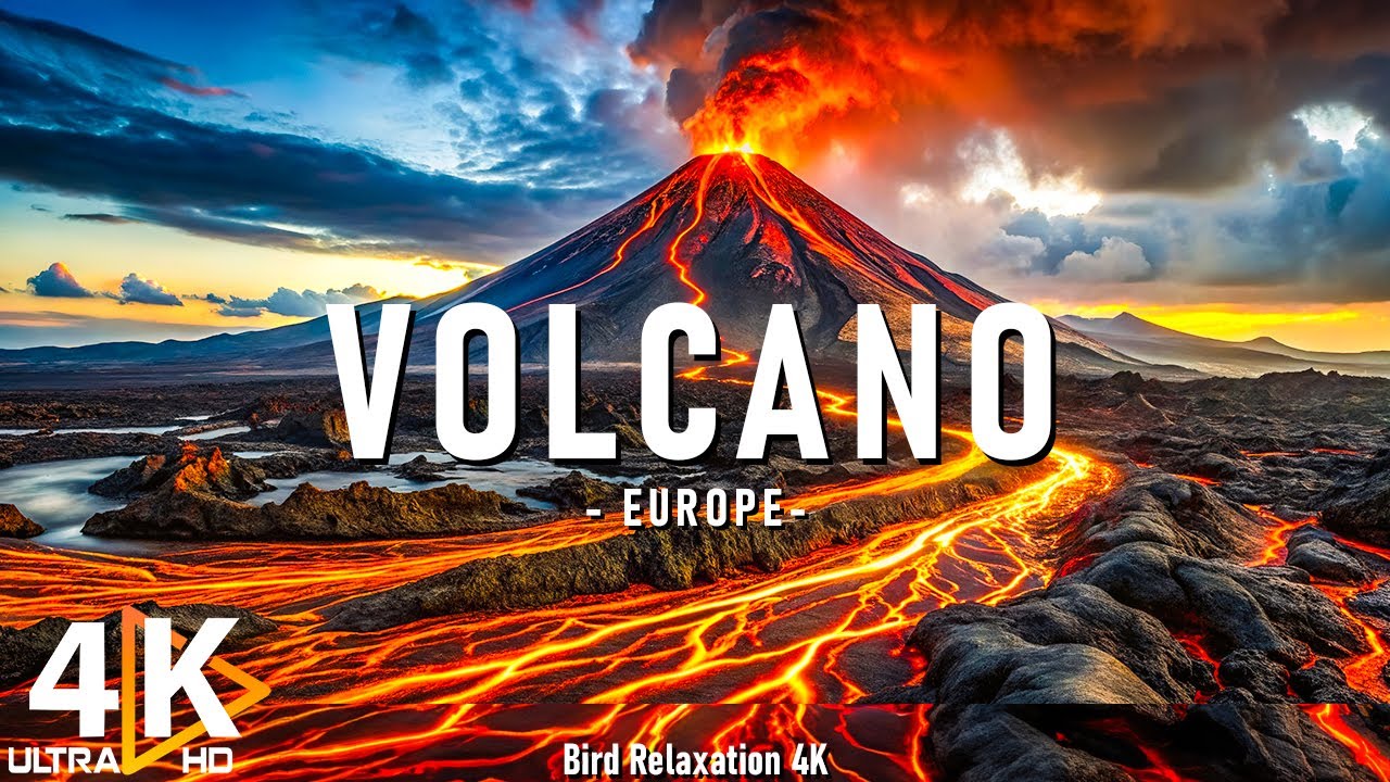 Volcano & Lava 4K • Erupting Volcanoes & Flowing Lava - Scenic ...