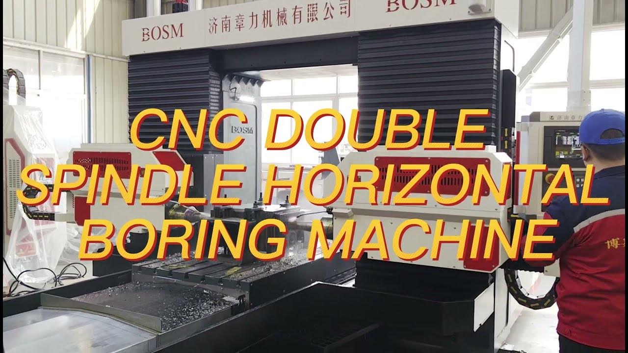 CNC DOUBLE SPINDLE HORIZONTAL BORING MACHINE#CNC #Machining #Machinist - YouTube