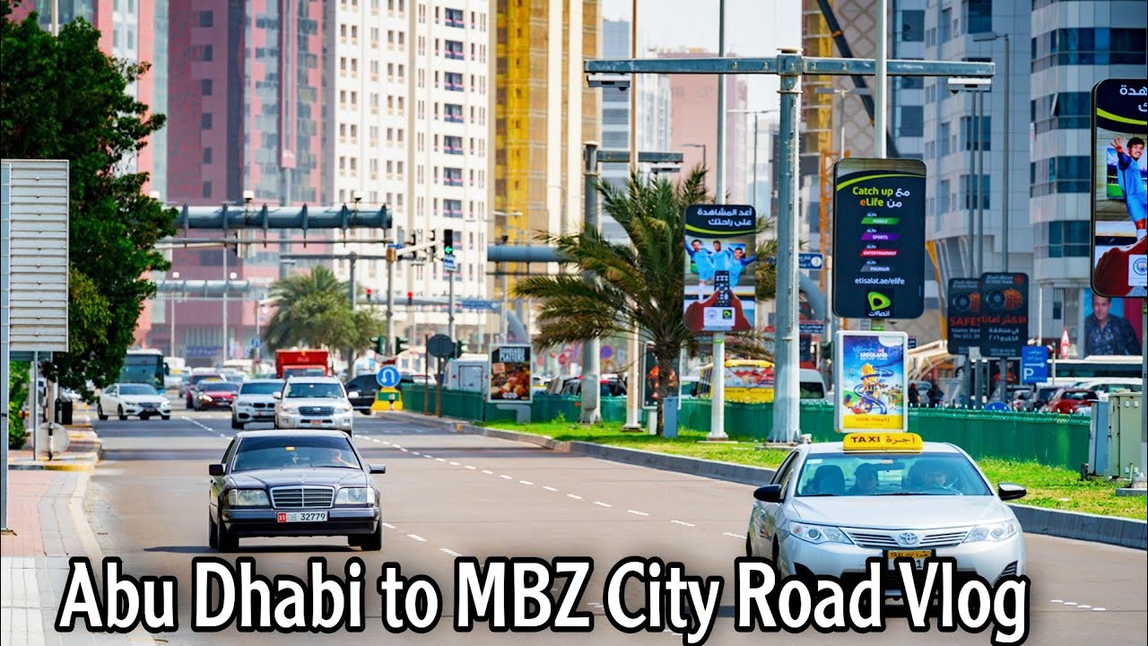 ABU DHABI TO MBZ CITY 🏙️ ROAD VLOG | UAE | QAYOOM KHAN - YouTube