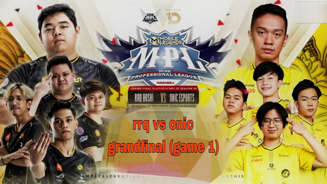 RRQ vs Onic esports ( mpl Indo ss10 grandfinal game 1) - YouTube