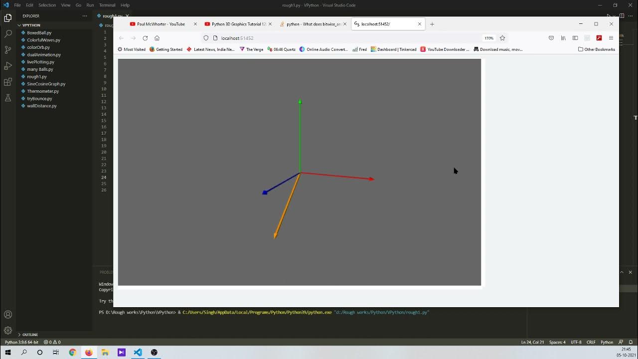 Arrows in vPython - YouTube