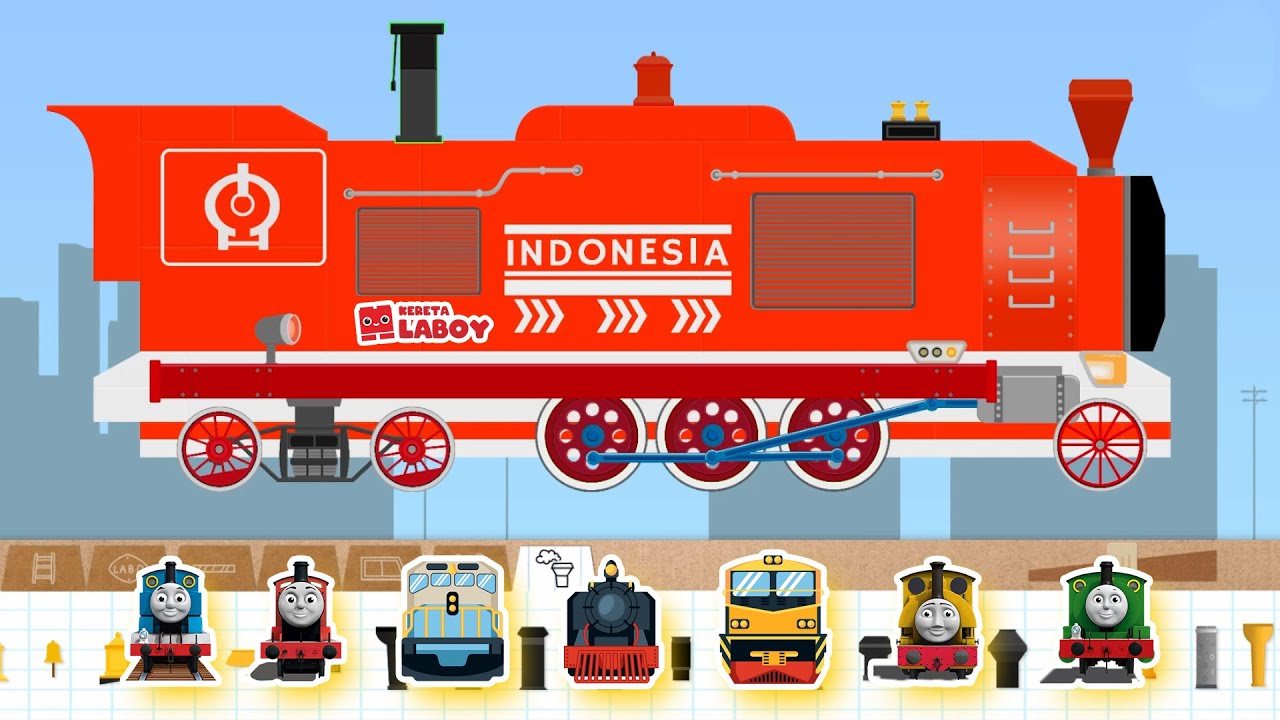 Indonesian Railways | Locomotive | Brick Train Build Game #14 Train ...