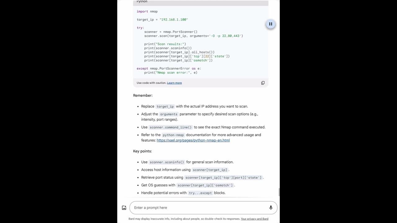 Scanning with Nmap using Python on Kali Linux - YouTube