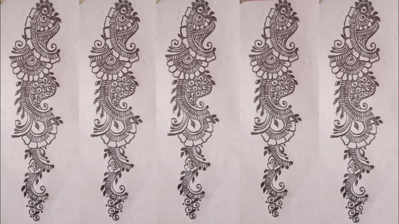 Beautiful bail design for backhand/ Easy and simple mehndi design for ...