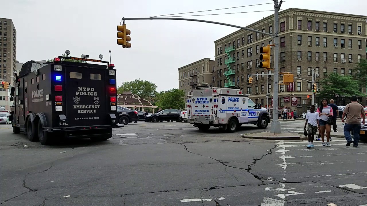 NYPD ESS 10, NYPD ESU k9 And NYPD ESS Bearcat 3 Leaving From An Active ...