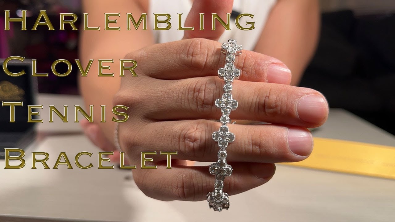 Harlembling Iced Clover Flower Tennis Bracelet - YouTube