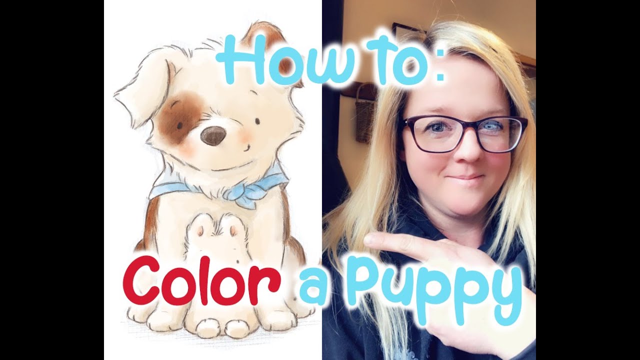 How to Color a Puppy - Art Lesson - GREAT for KIDS! Traditional or ...