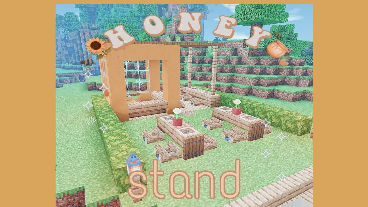 Aesthetic Honey Stand 🍯 | Minecraft p.e speedbuild - YouTube