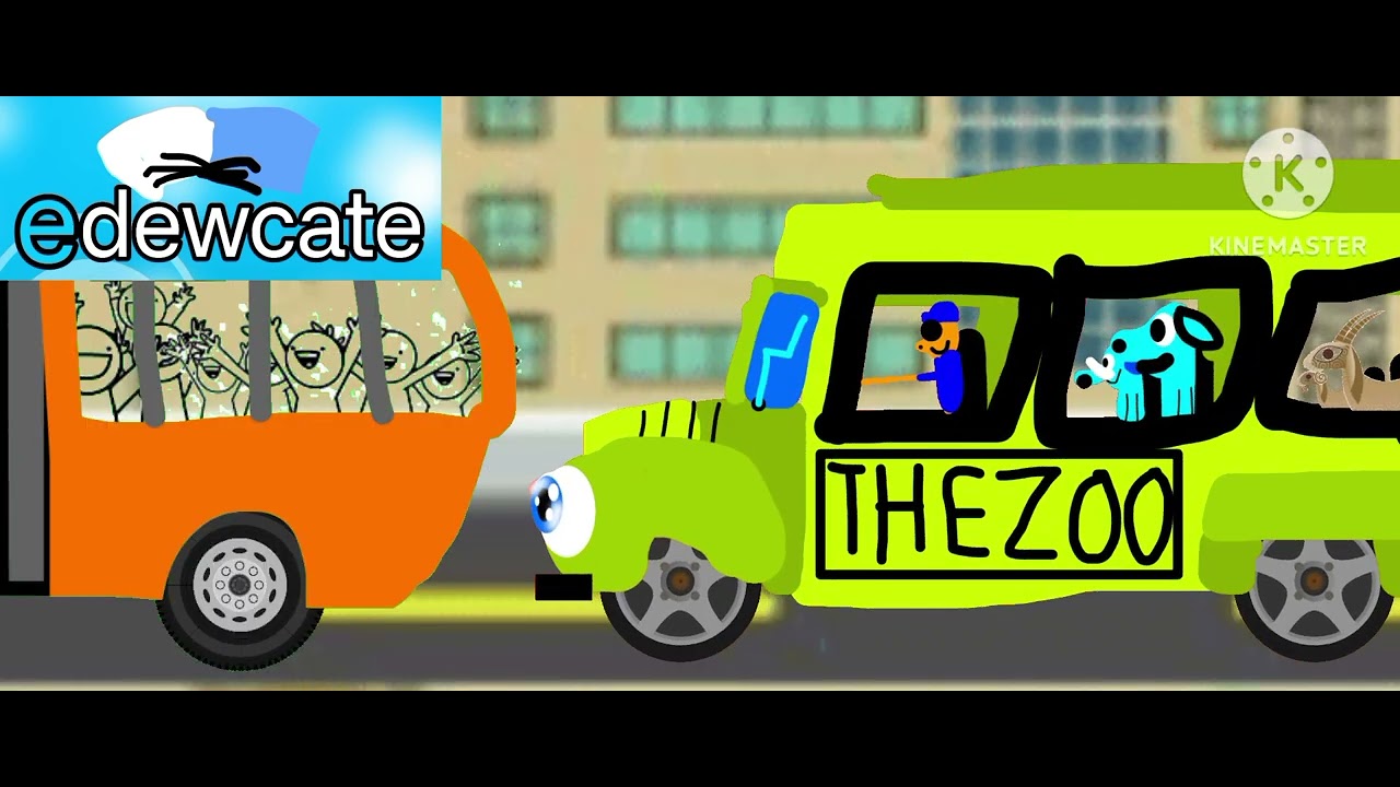 The wheels on the edewcate lime bus with the zoo by gio's learning ...