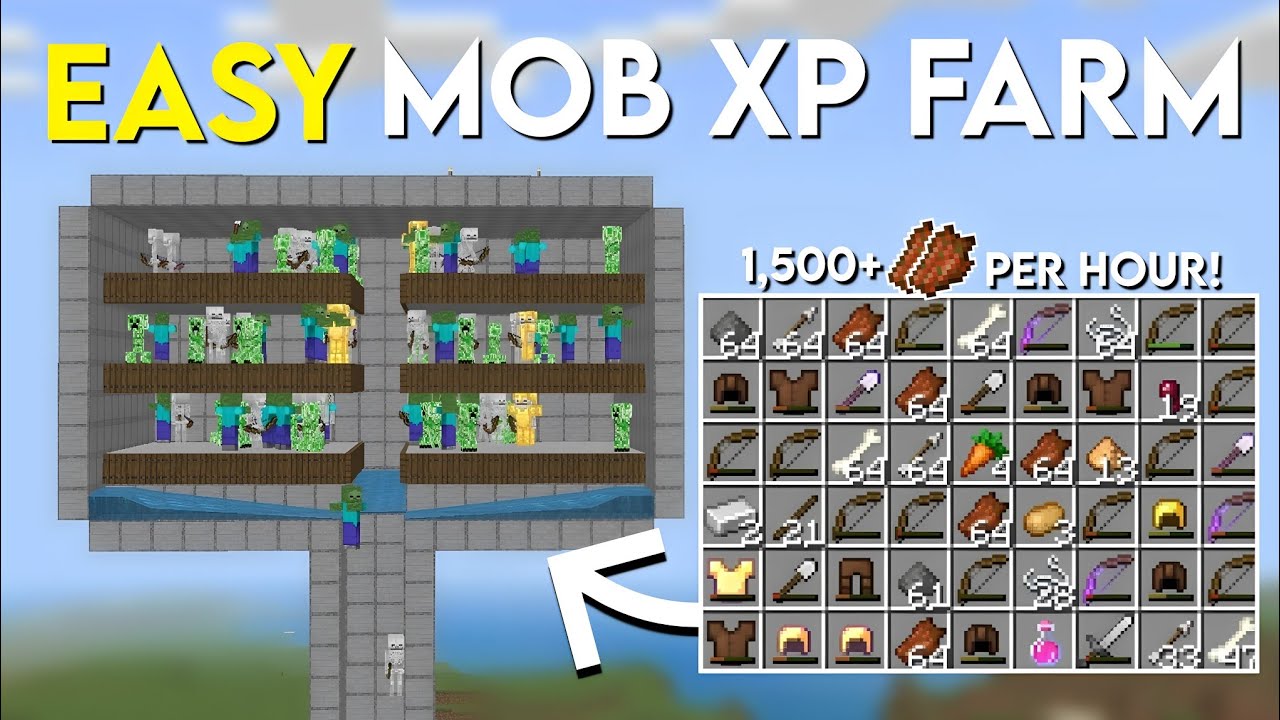 Easiest Mob & Xp Farm For 1.20 Minecraft Bedrock Edition (MCPE/XBOX ...