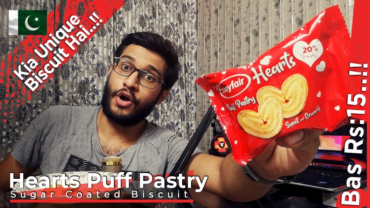 Mayfair Heart Puff Pastry Biscuit In Pakistan And India Review - YouTube