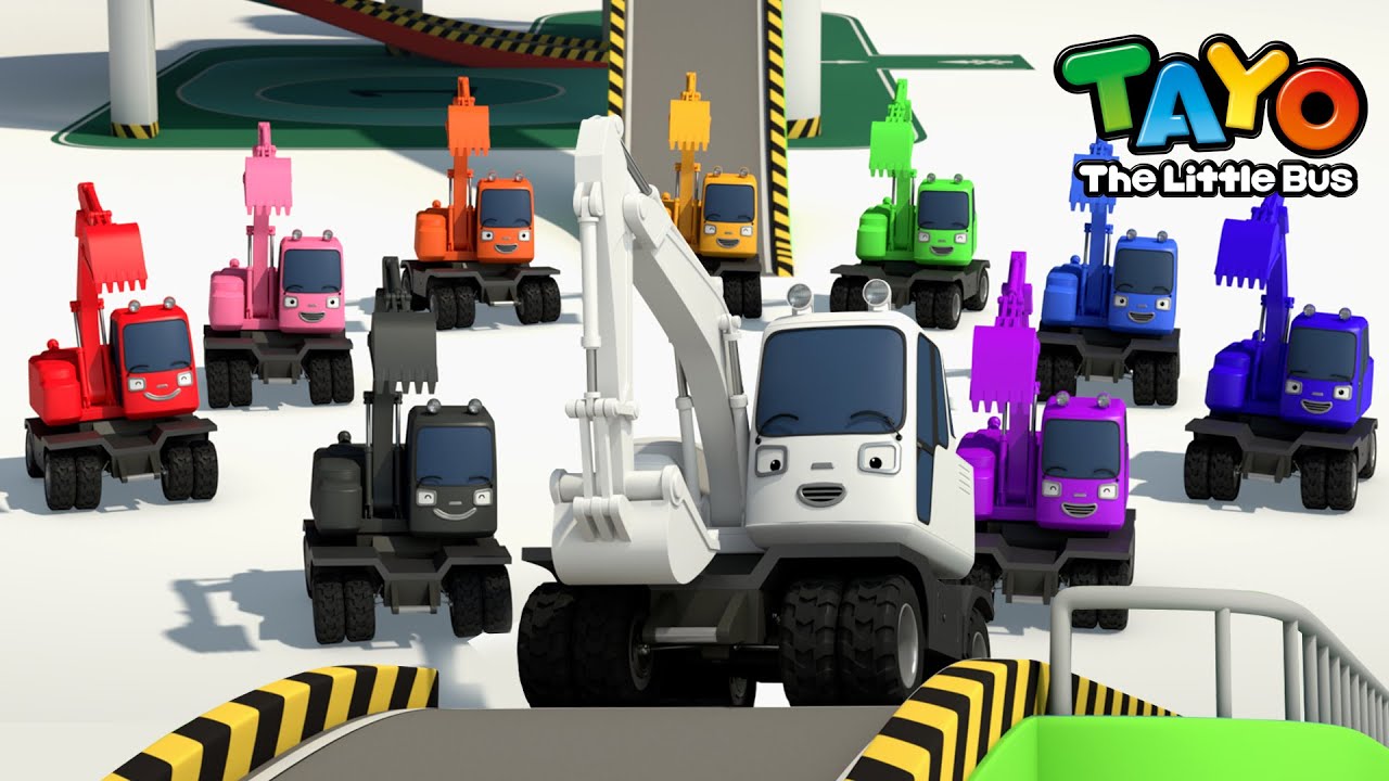 *NEW* Tayo Heavy Vehicles Song l Poco Color Song 2 l Tayo Nursery with ...