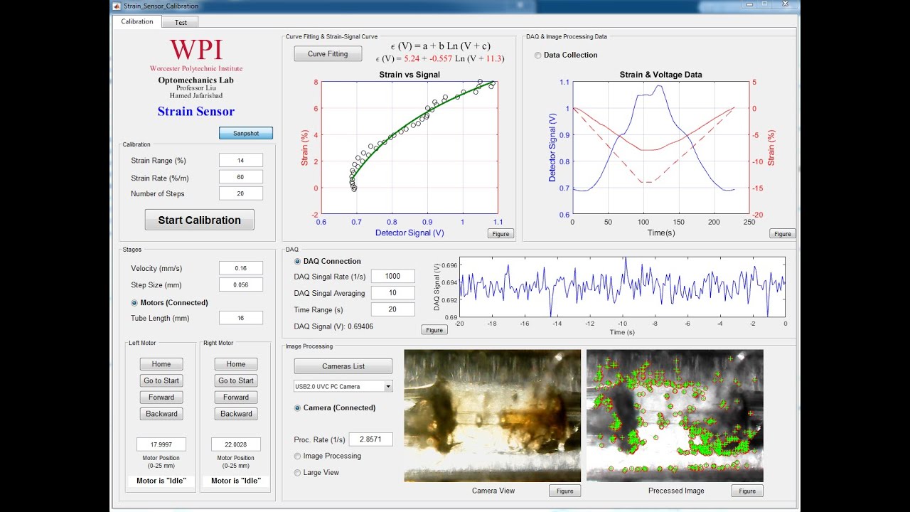 Calibration of the Intensity-Based Optical Fiber Strain Sensor - YouTube
