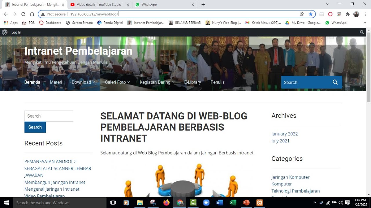 Contoh Implementasi Jaringan Intranet Dalam Pembelajaran - YouTube