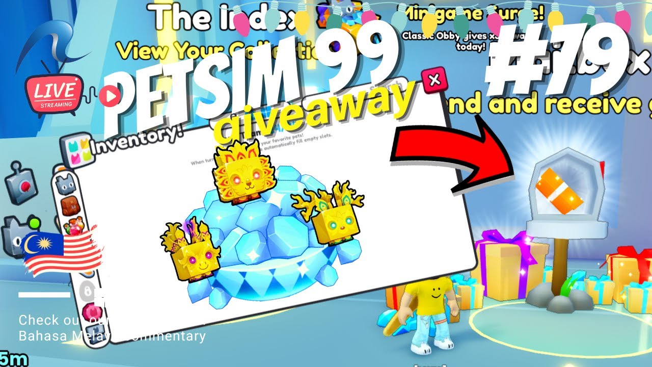 (🔴 LIVE) #79 Pet Simulator 99 Giveaway - YouTube