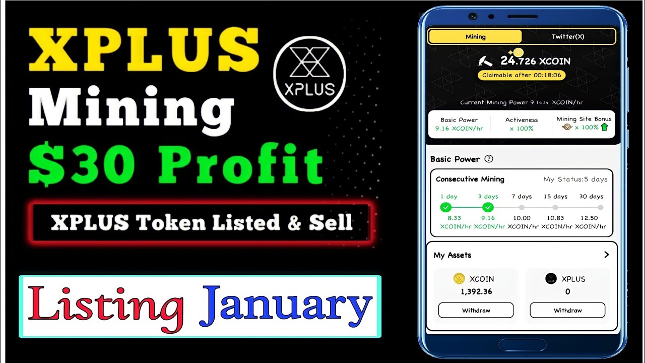 😱Xplus coin free airdrop | xplus mining app xplus app withdrawal | new ...