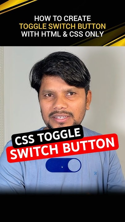 Create Toggle Switch Button with HTML & CSS | Custom Checkbox | Learn ...