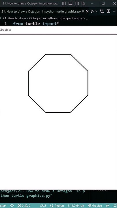 21. How to draw a Octagon in python turtle graphics || #python #turtle - YouTube