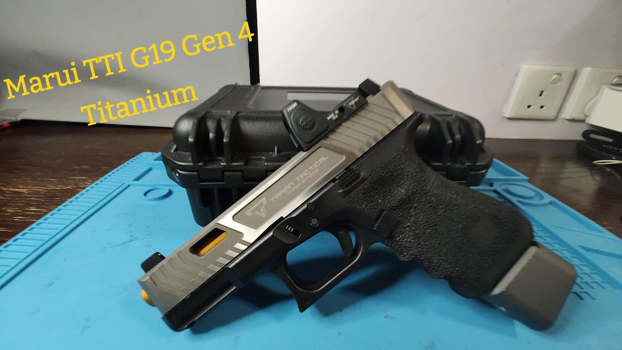 Custom Airsoft Titanium TTI Glock 19 Gen 4 Combat Master - YouTube