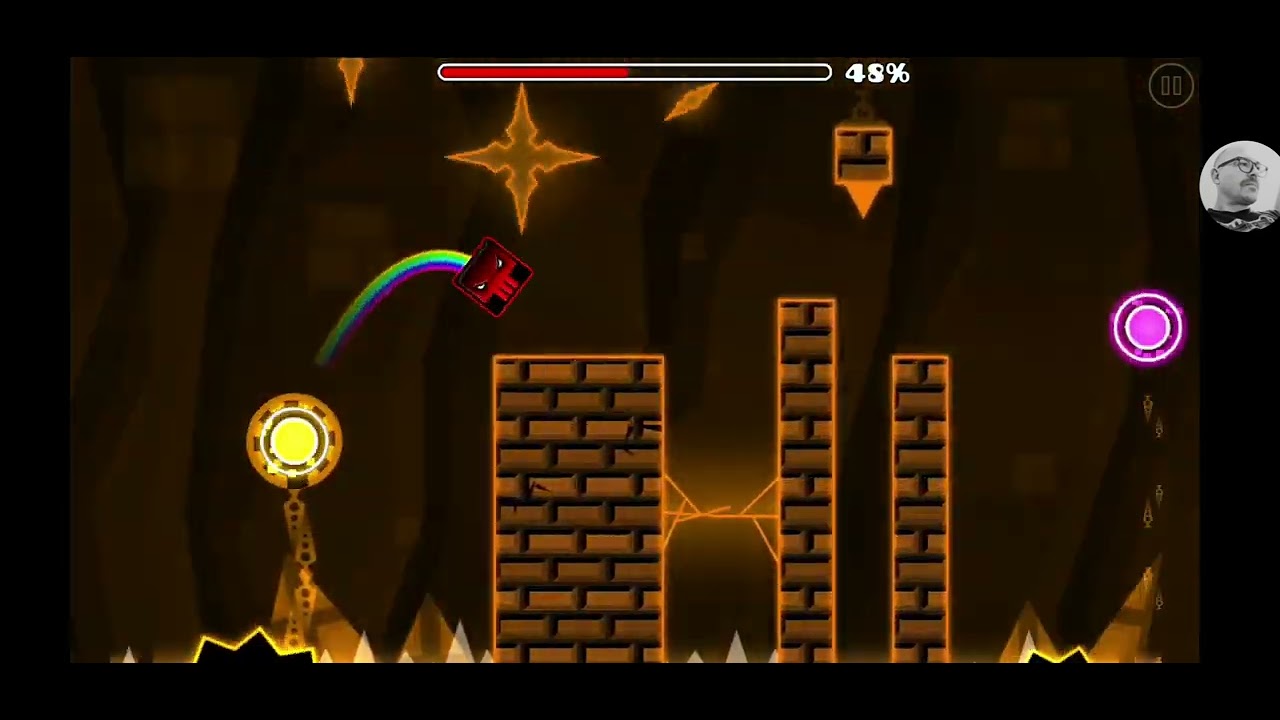 geometry dash : magmatic sanctuary in fire gauntlet - YouTube