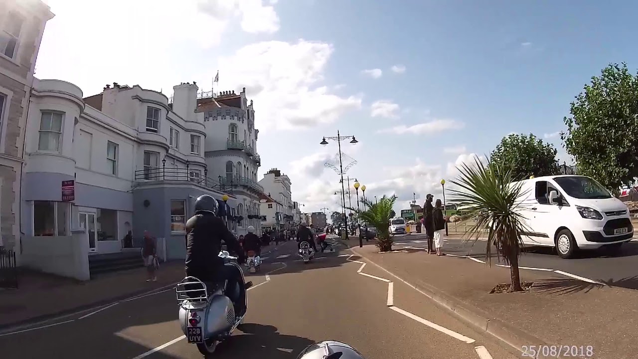 Vespa GS150 Ride out Isle Of Wight Scooter Rally 2018 - YouTube