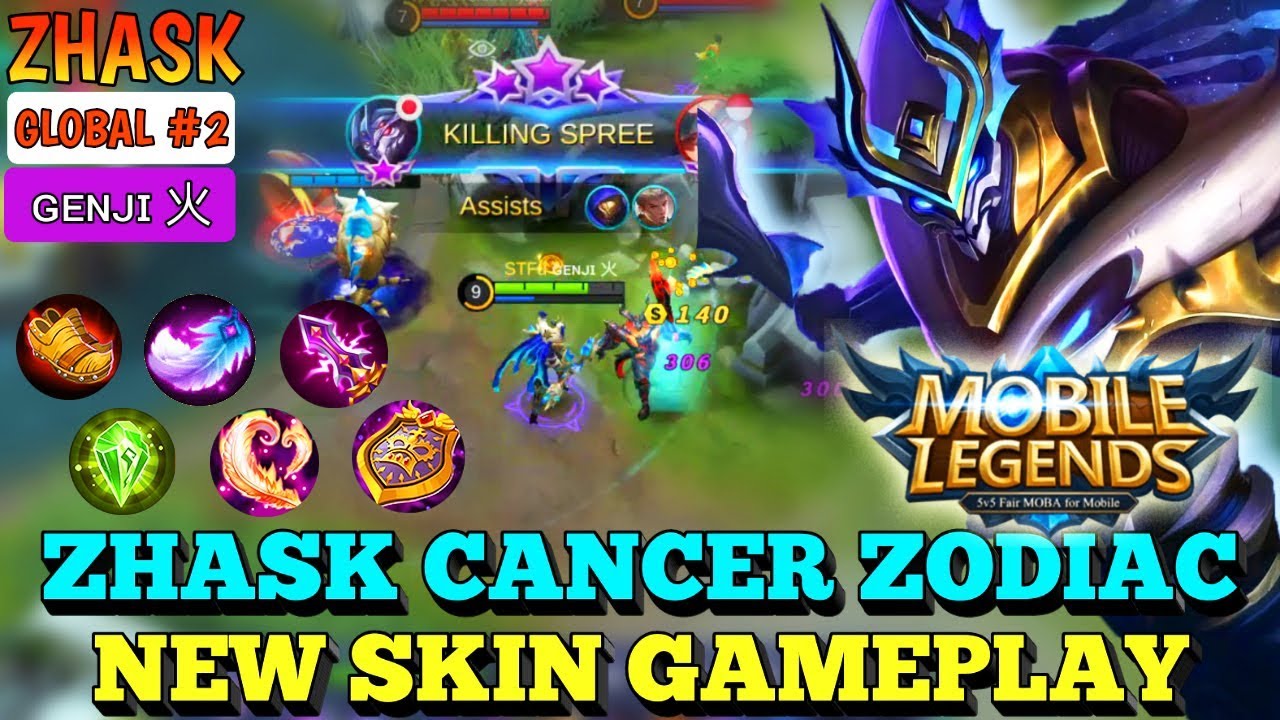 Zhask Cancer Zodiac New Skin GamePlay | Global #2 Zhask | GamePlay By ...