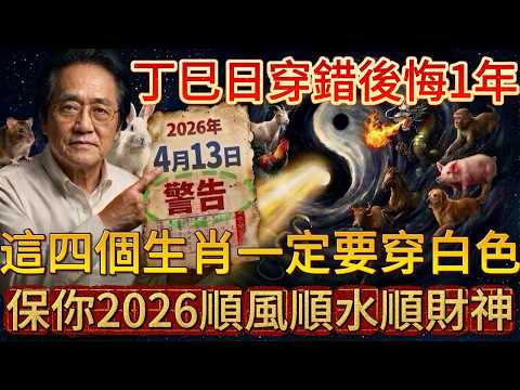 倪海廈：4月13號丁巳日必看！4生肖穿白色，3種人穿黃色，保你2026馬年翻天覆地#倪海廈 #黃帝內經 #養生 #國學 #易經 #清明 #開運 #招財 #補財庫 #中醫 #風水 #2026運勢 #農曆