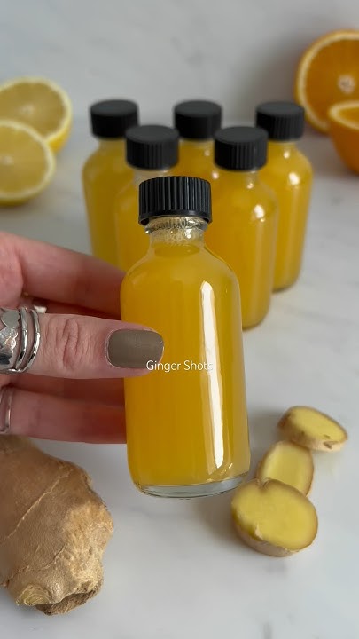 EASY HOMEMADE GINGER SHOTS RECIPE🫚🍊🍋🍯 #ginger #shots #healthy #recipe # ...