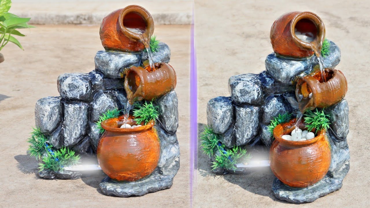 Awesome Beautiful Styrofoam Indoor Terracotta Waterfalls Fountain ...