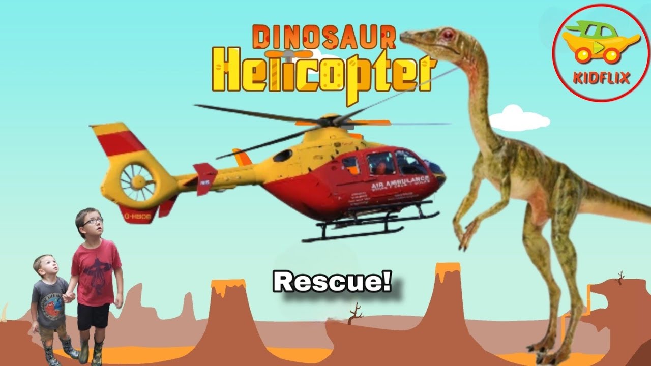 Dinosaurs Rescue with | Helicopter |Cartoon for Kids #dinasours # ...