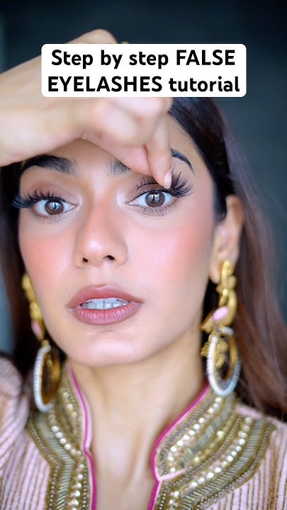 HOW to wear *false eyelashes* as a *beginner* 👁️ step by step tutorial 🫶🏻 #makeuptutorial - YouTube