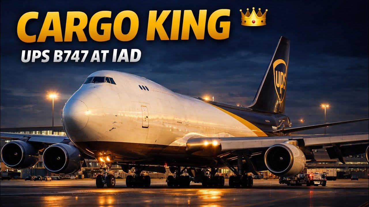 This UPS 747 Is MASSIVE 😳 | Cargo Giant at Washington IAD - YouTube