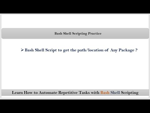 Section-10: Video-6: Shell Script to get the location of any package ? | VRTechnologies - YouTube