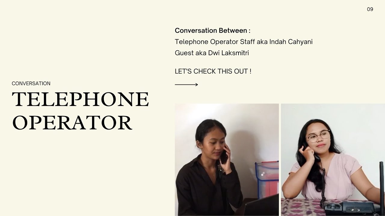 Conversation Between Telephone Operator and Guest - YouTube