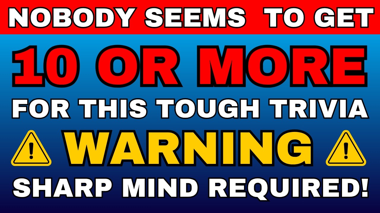 If YOU Can Get 10 Out Of 30 Your Brain Is Razor SHARP And Your Mind ...